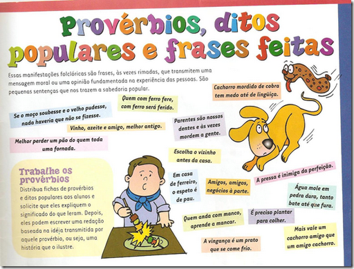 Do erudito ao popular a sinopse da Zaza: PROVÉRBIOS POPULARES